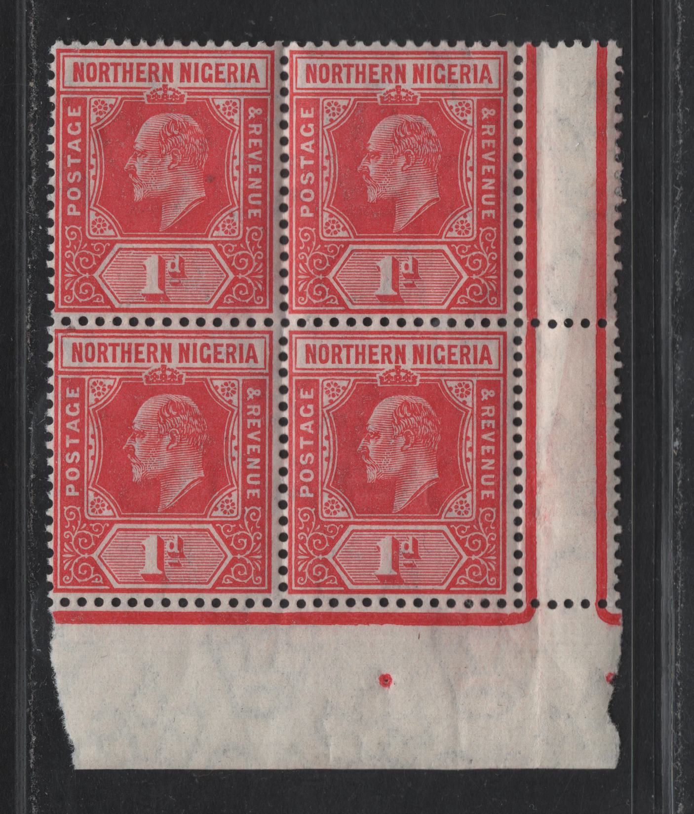 Lot 288 Northern Nigeria SG#29 1d Rose Carmine King Edward VII, 1910-1 ...